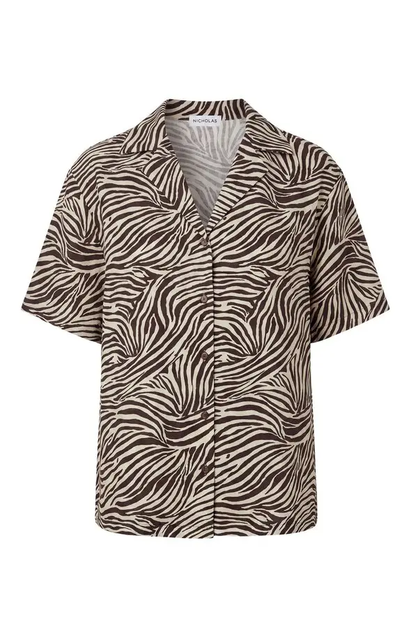 NICHOLAS Sonora Shirt - Graphic Zebra
