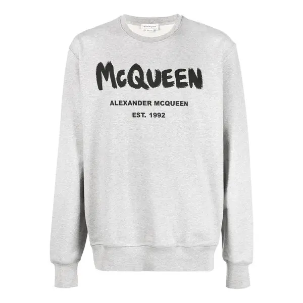 Alexander McQueen Graffiti Logo Sweatshirt - Grey