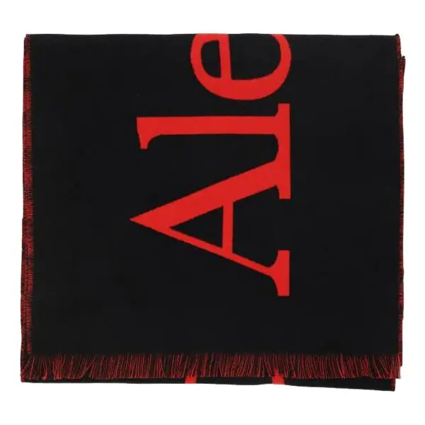 Alexander McQueen Ss24 Scarf 'black Red - Black/red