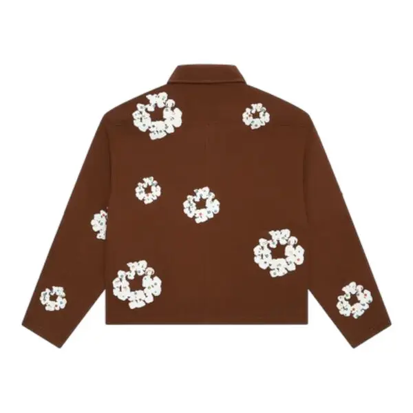 DENIM TEARS Cotton Wreath Canvas Work Jacket - Brown
