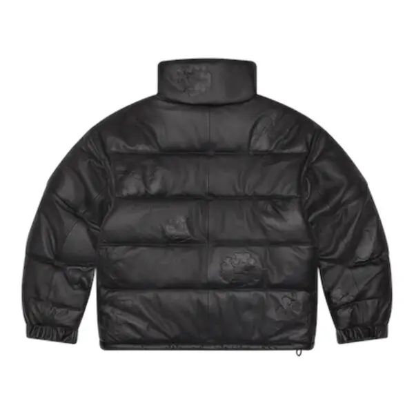 DENIM TEARS Embossed Leather Puffer Jacket