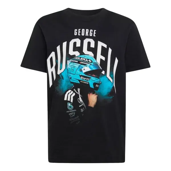 Adidas X Mercedes Amg Petronas Formula 1 Team T-shirt Asia Sizing 'george Russell - Black