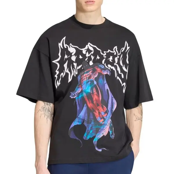 Adidas X Marvel T-shirt Asia Sizing 'magneto