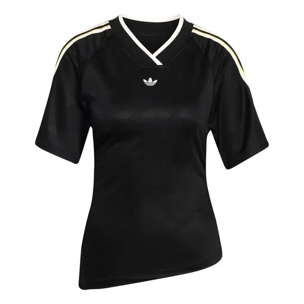 Adidas Ruched Football Jersey - Black