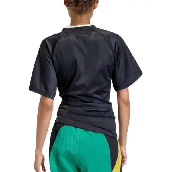 Adidas Ruched Football Jersey - Black
