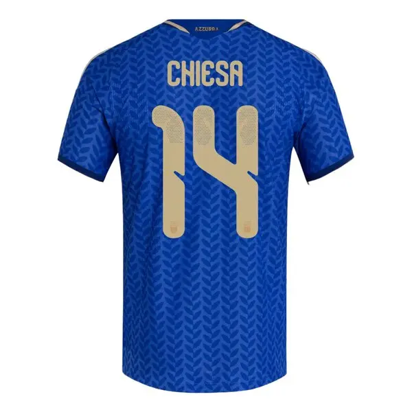Adidas Italy 2026 Authentic Chiesa Jersey - Bold Blue