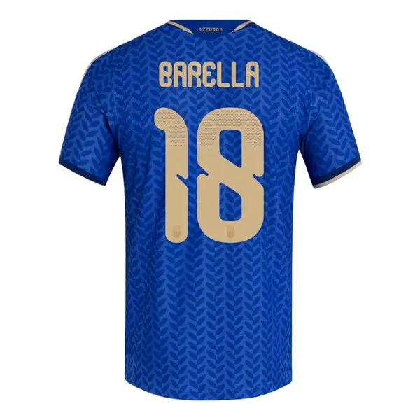 Adidas Italy 26 Home Barella Authentic Jersey - Bold Blue