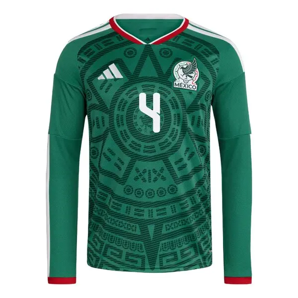 Adidas Mexico National Team 2026 Long Sleeve Jersey - Bold Green