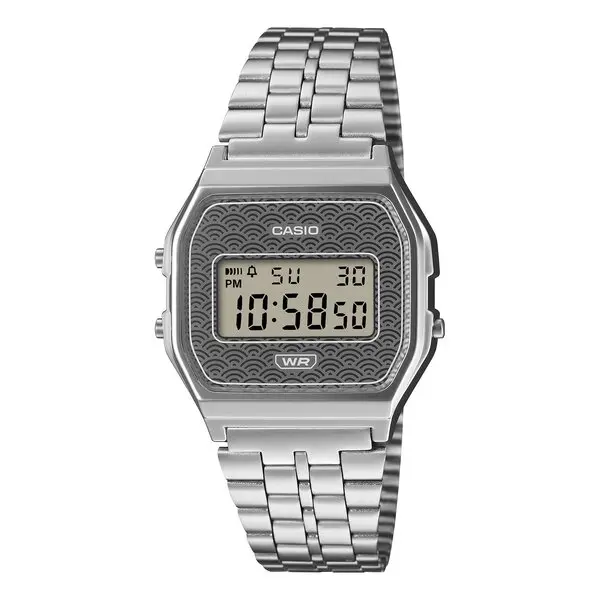 Casio Digital Watch With Stainless Steel Band - Silver/grey