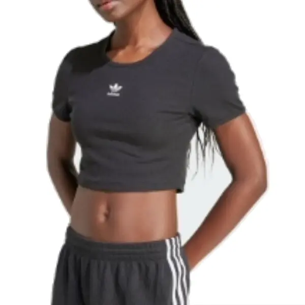 Adidas Essentials Ribbed Cropped T-shirt