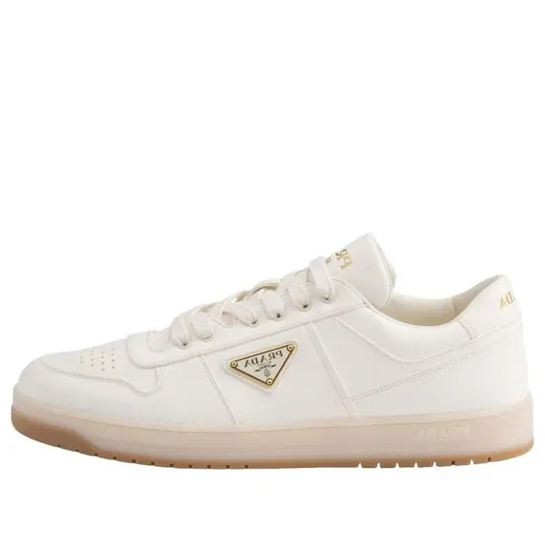 Prada Downtown Nappa Leather Sneakers - Ivory