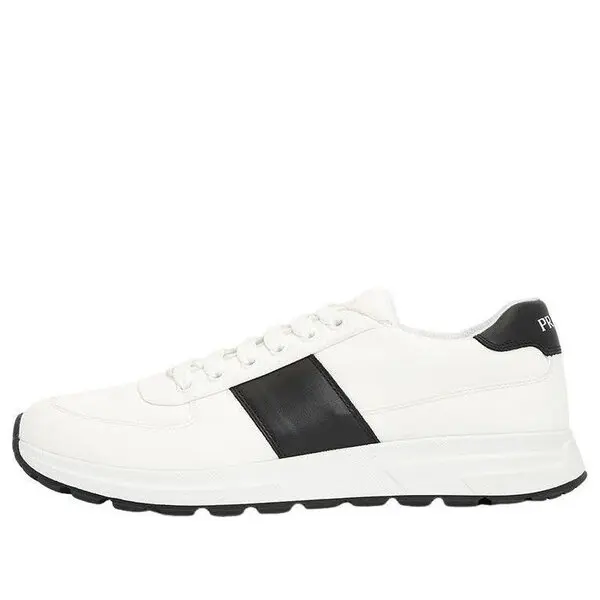 Prada Fw25 Prax Lace Up Sneakers - White