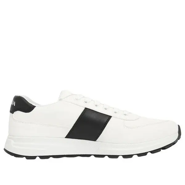 Prada Fw25 Prax Lace Up Sneakers - White
