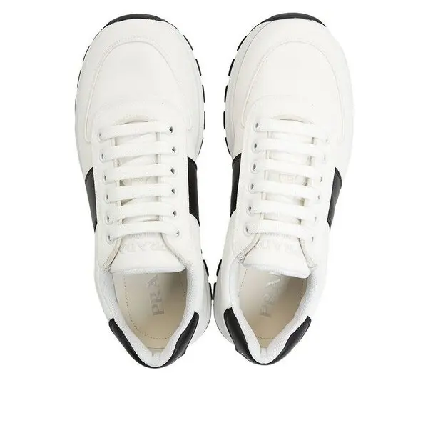 Prada Fw25 Prax Lace Up Sneakers - White