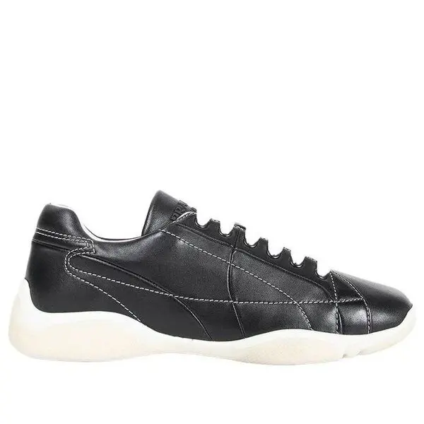 Prada Fs25 Nappa Leather Lace-up Sneakers - Black