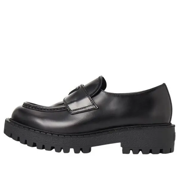 Prada Lug Sole Loafers - Black