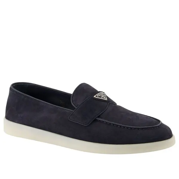 Prada Suede Logo Loafer