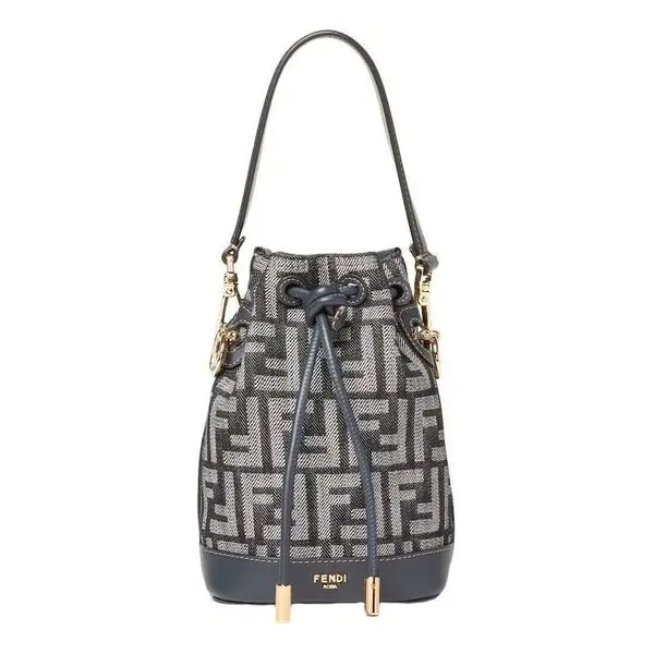 Fendi Mon Tresor Ff Jacquard Mini Bucket Bag
