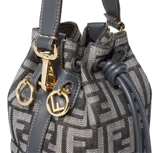Fendi Mon Tresor Ff Jacquard Mini Bucket Bag