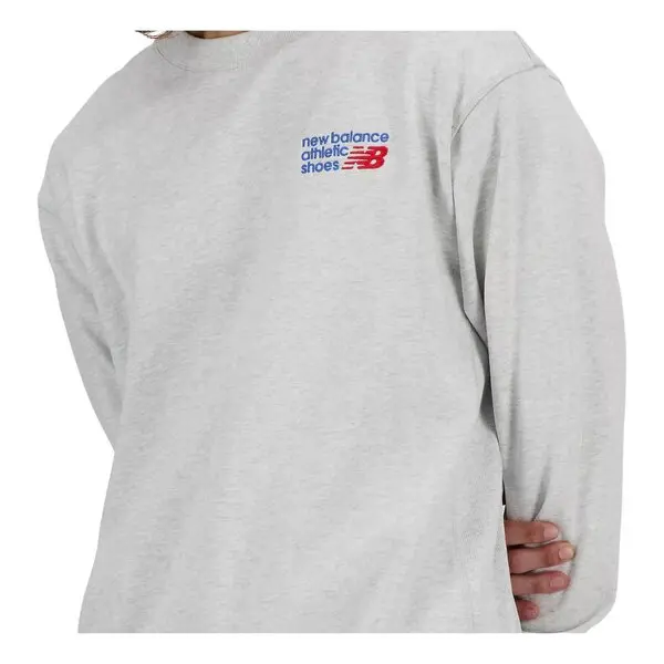 NEW BALANCE Athletics Premium Logo Crew T-shirt 'ash Multi - Ash/multi
