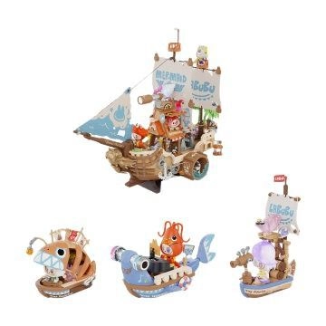 POP MART The Monsters Labubu Chasing Mermaids Series Blocks Set