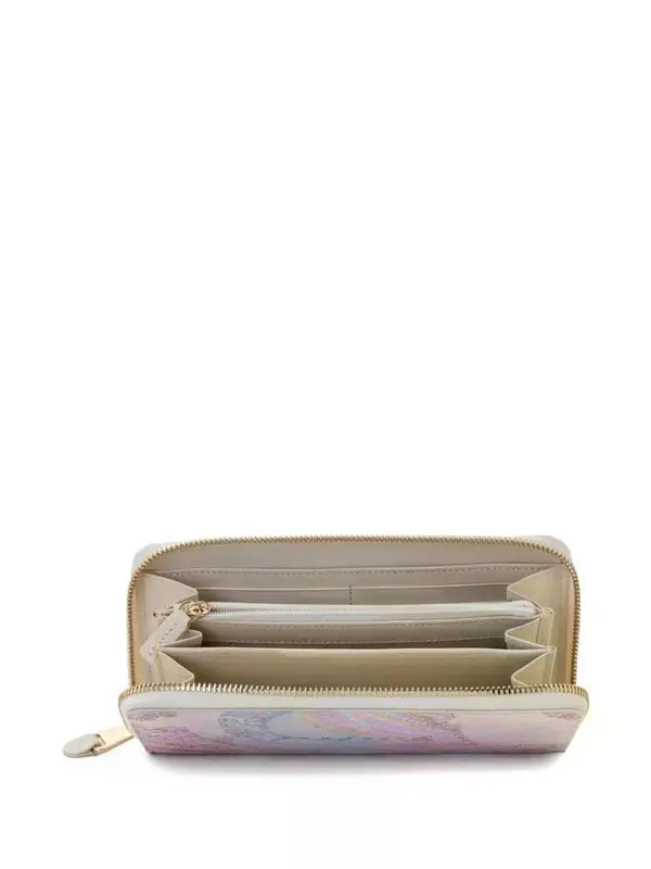 ALVIERO MARTINI 1° CLASSE Geo Dots Art Zip-around Wallet