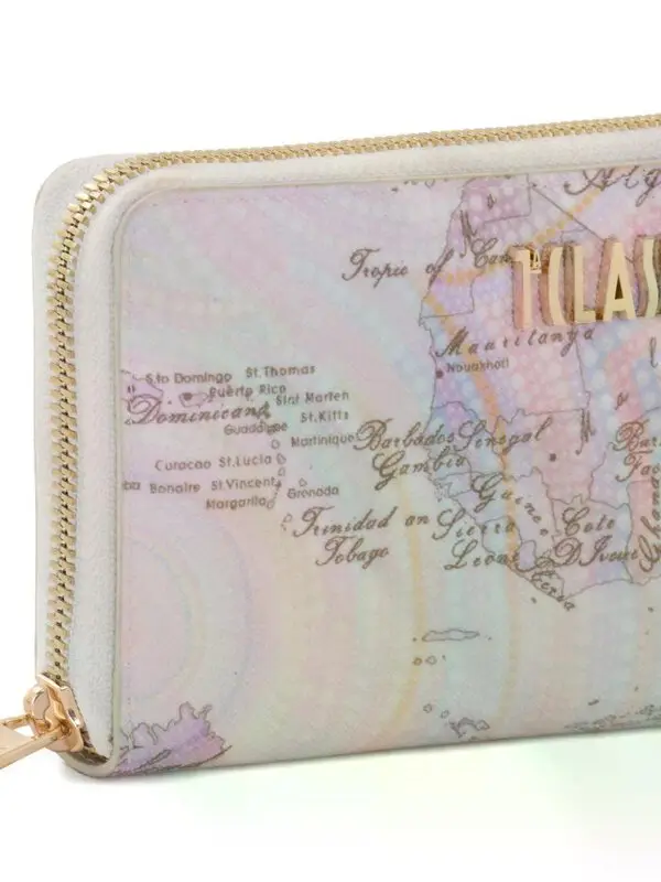 ALVIERO MARTINI 1° CLASSE Geo Dots Art Zip-around Wallet