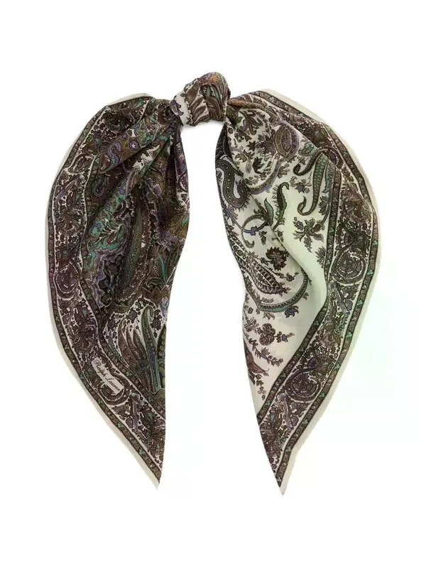 Ralph Lauren Paisley Crepe De Chine Scarf