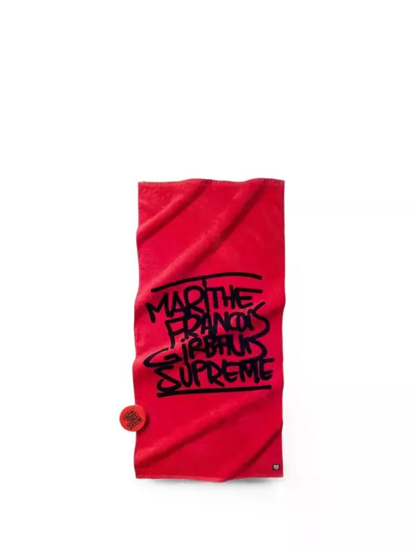 Supreme X Marithé + François Girbaud Compressed Logo-print Cotton Towel - Red