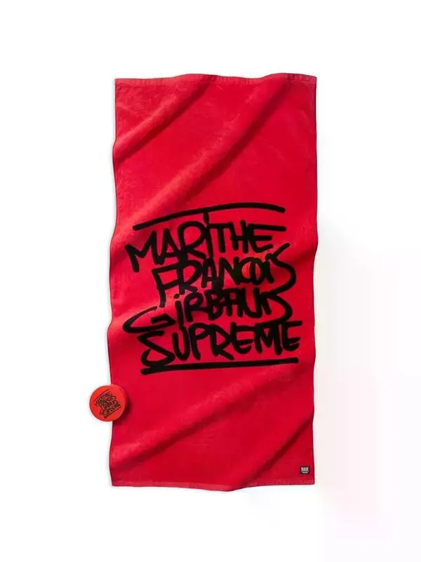 Supreme X Marithé + François Girbaud Compressed Logo-print Cotton Towel - Red
