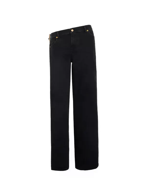 SEEN USERS Open Cut Buckle-detail Jeans