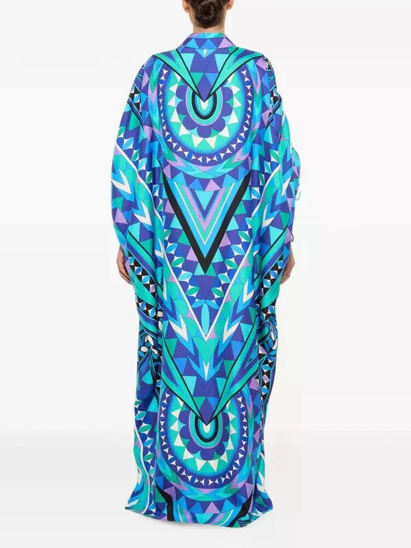 Emilio Pucci Silk Maxi Dress - Blue