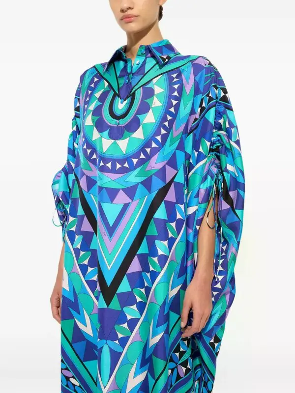 Emilio Pucci Silk Maxi Dress - Blue