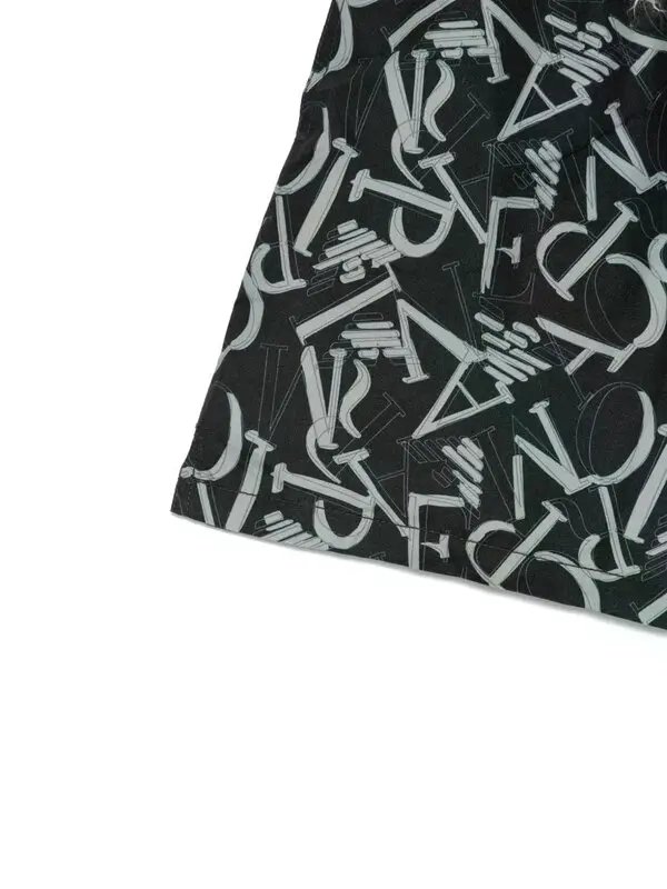 Emporio Armani All-over Logo Print Swim Shorts