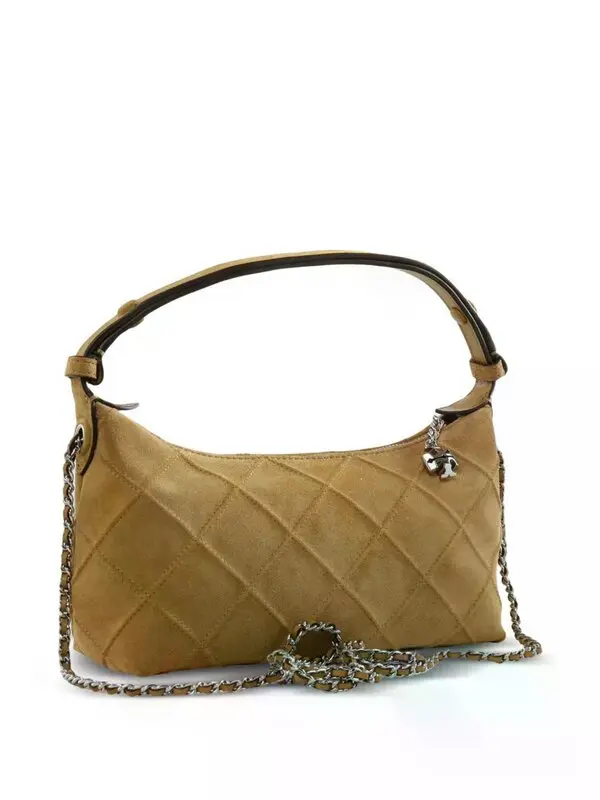 Tory Burch Mini Fleming Quilted Crossbody Bag - Brown