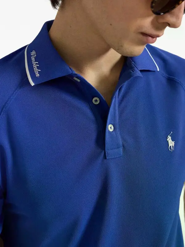 Polo Ralph Lauren Striped-trim Logo Polo Shirt