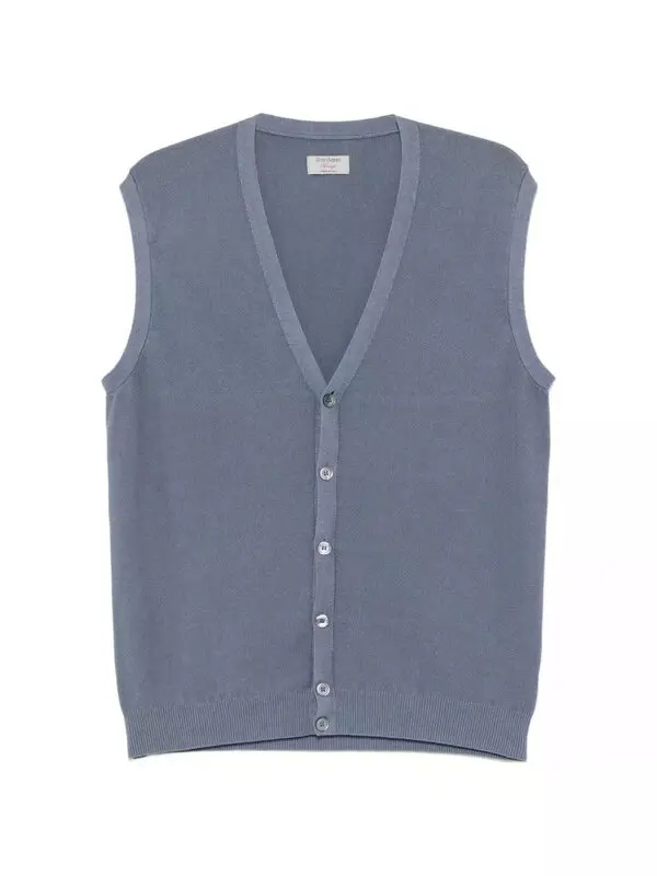 GRAN SASSO V-neck Button-up Vest