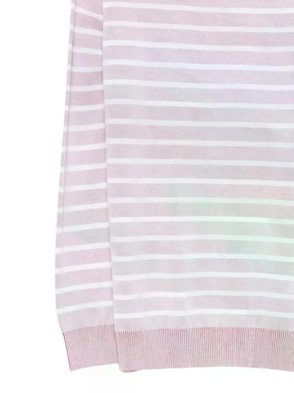 GRAN SASSO Horizontal Stripe Crew Neck Sweater