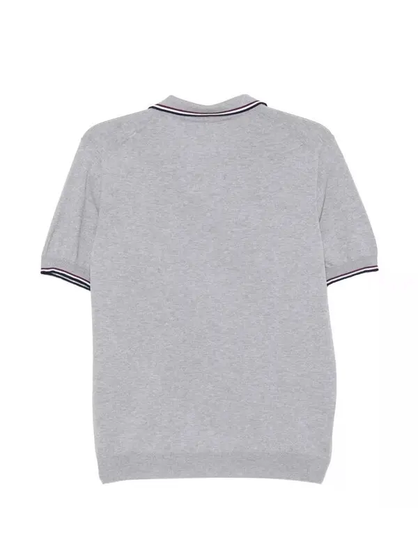GRAN SASSO Stripe-trim V-neck Polo Shirt