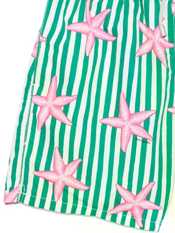 MC2 SAINT BARTH Striped Swim Shorts With Starfish Print