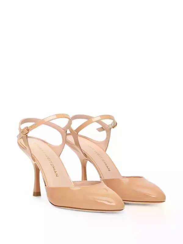 STUART WEITZMAN Madison Strap Patent Pumps - Neutrals
