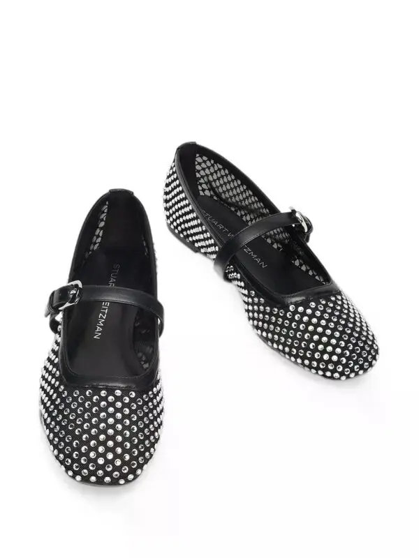 STUART WEITZMAN Embellished Mesh Ballet Flats