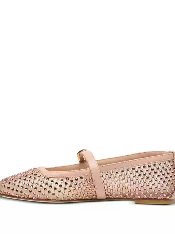 STUART WEITZMAN Embellished Mary Jane Ballet Flats