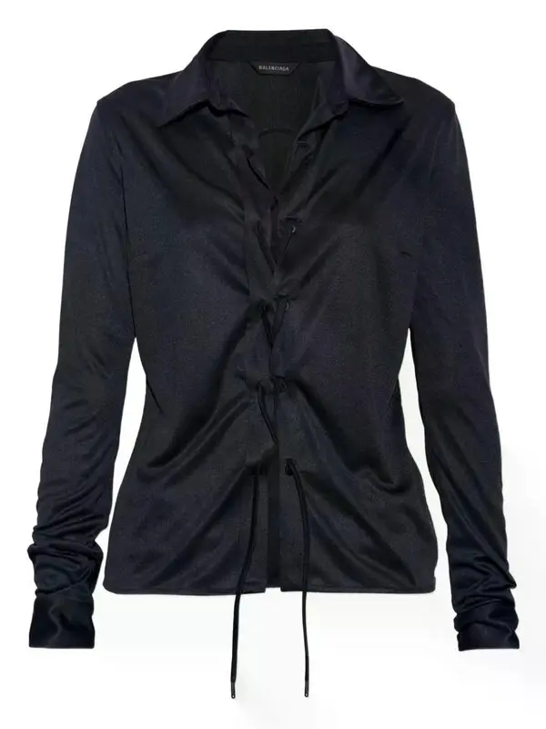 Balenciaga Lace-up Slim-fit Shirt