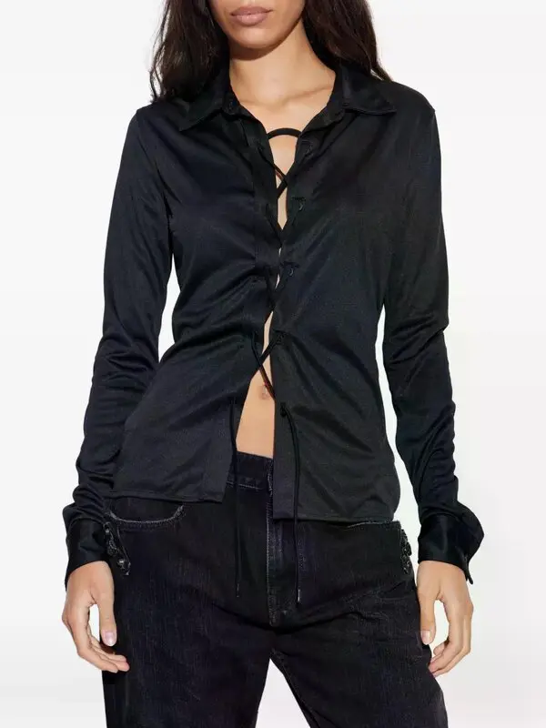 Balenciaga Lace-up Slim-fit Shirt