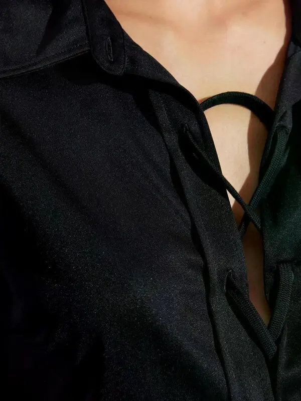 Balenciaga Lace-up Slim-fit Shirt