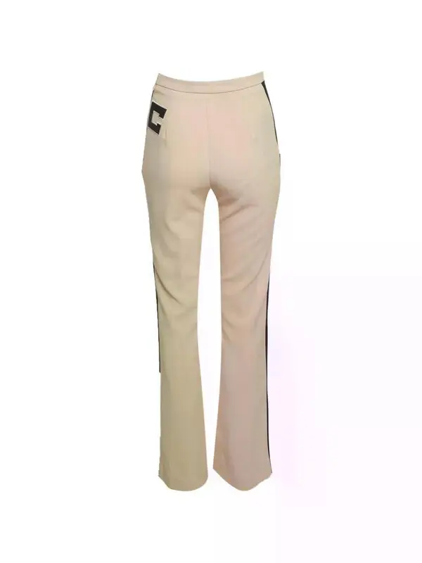 Elisabetta Franchi Logo Patch Trousers - Neutrals