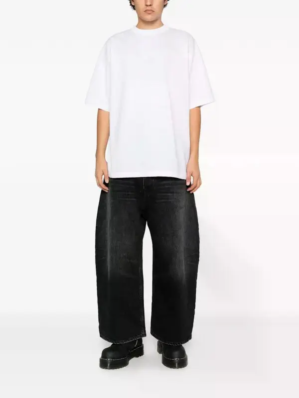 Balenciaga Faded Effect Distressed Finish Jeans - Black