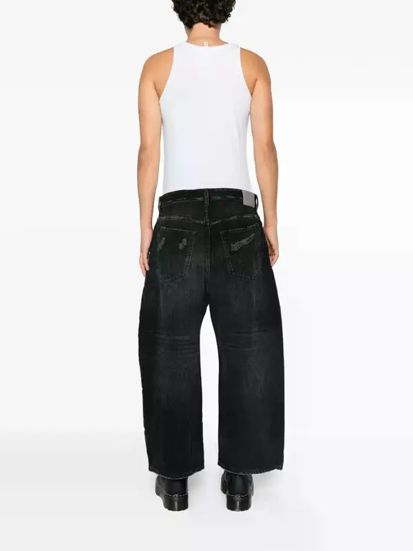 Balenciaga Faded Effect Distressed Finish Jeans