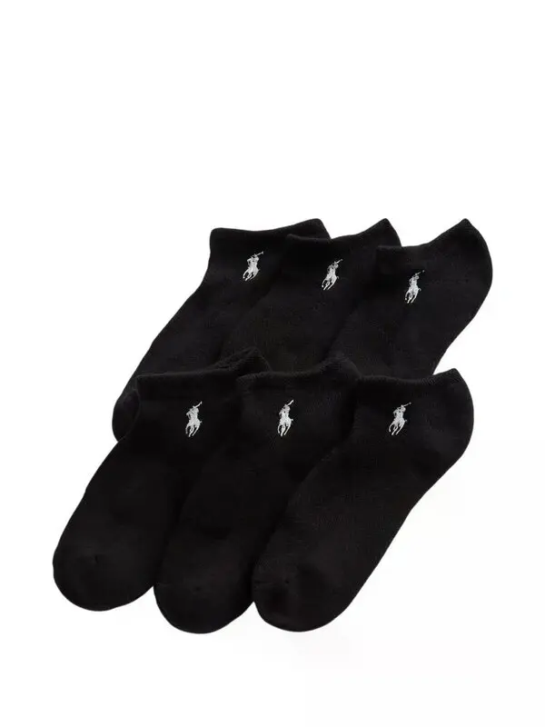 Polo Ralph Lauren Embroidered Ankle Socks - Black